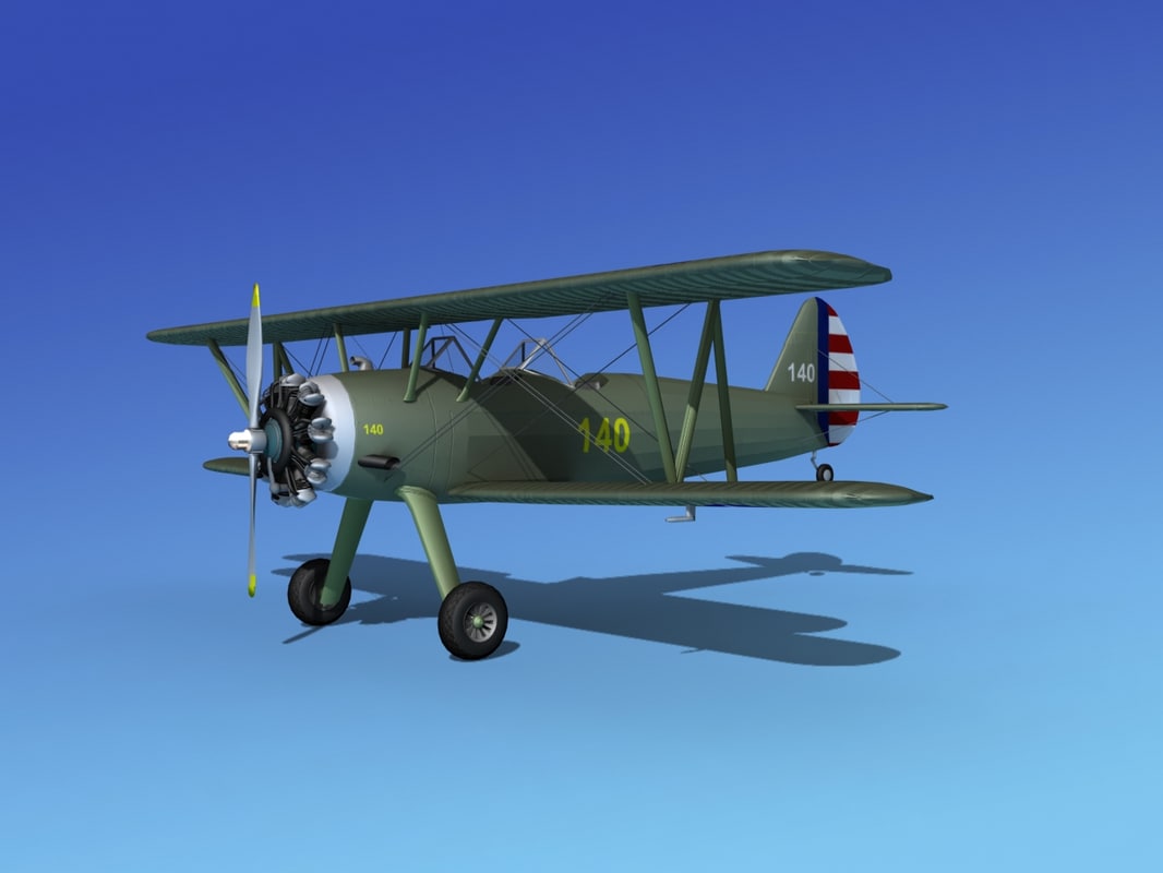 3d model of pt-17 stearman