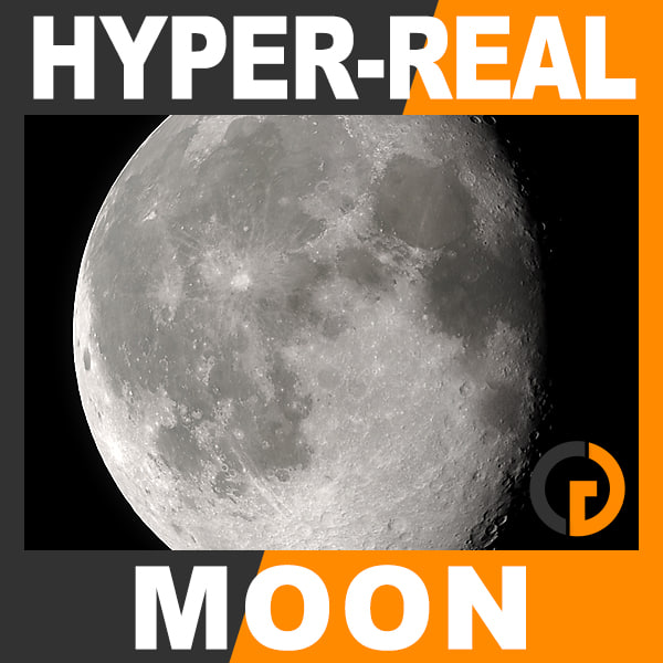 hyper-real dynamic moon shader 3d max