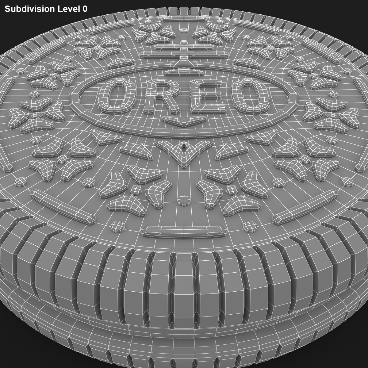 realistic oreo cookie obj