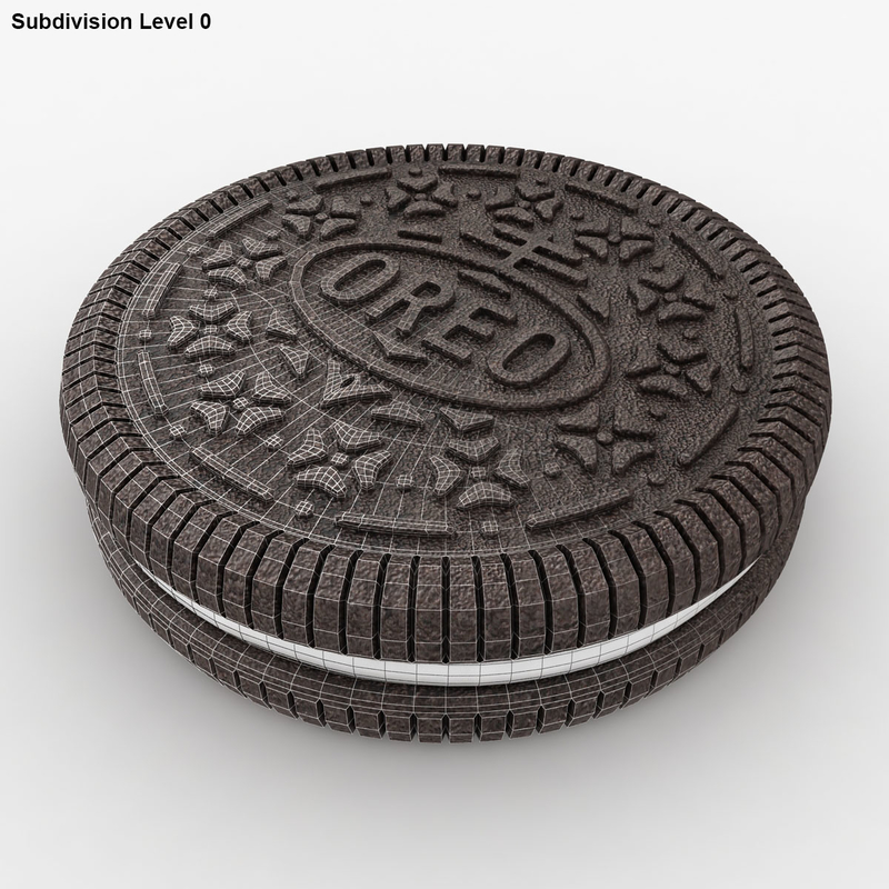 realistic oreo cookie obj