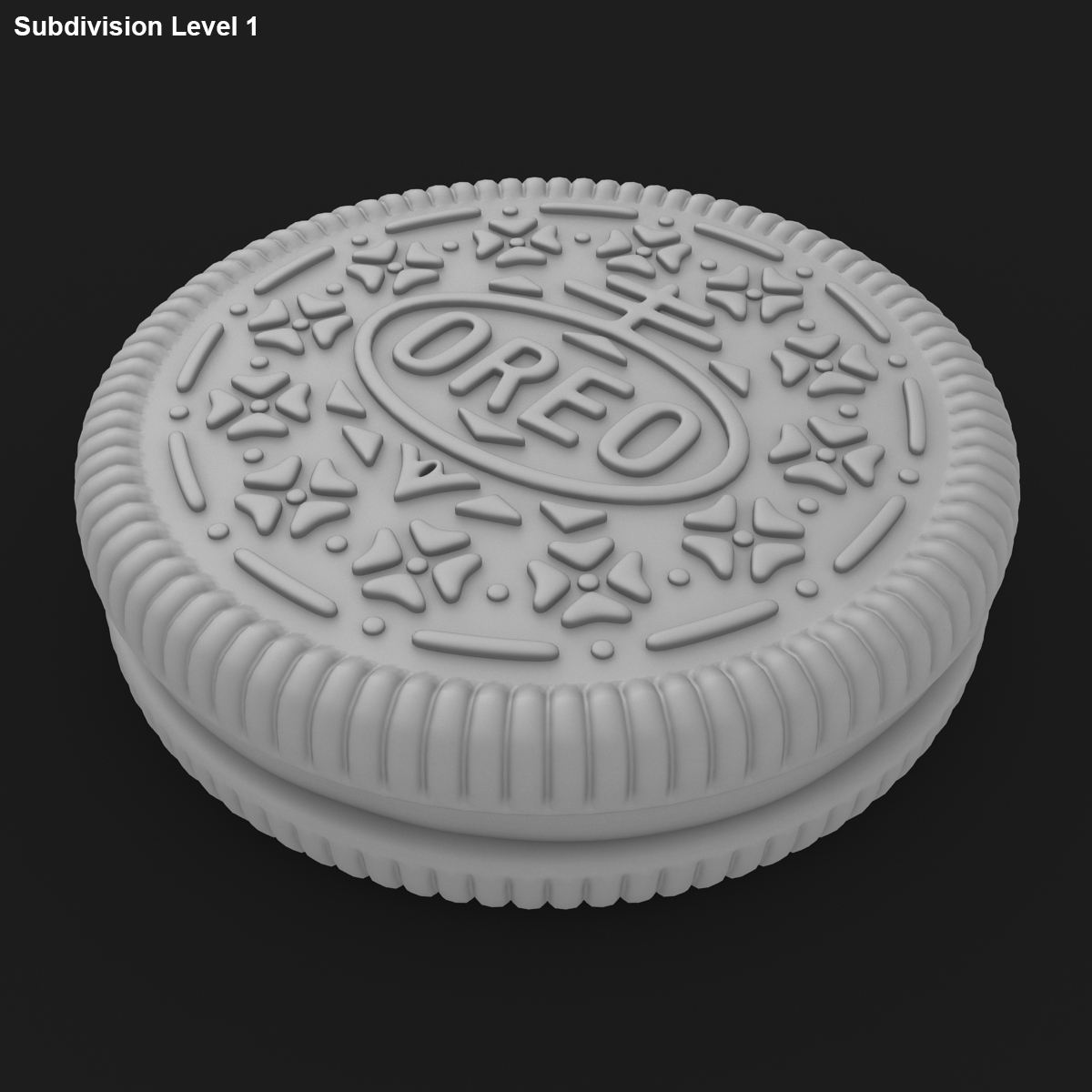 realistic oreo cookie obj