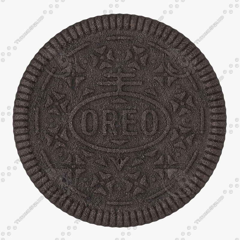 realistic oreo cookie obj