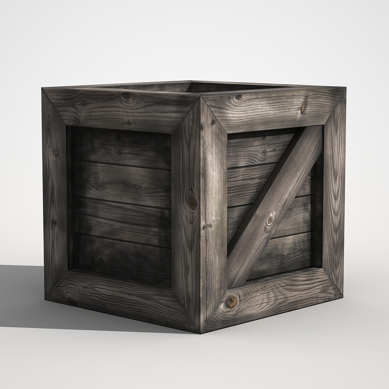 3ds max medieval wooden crate