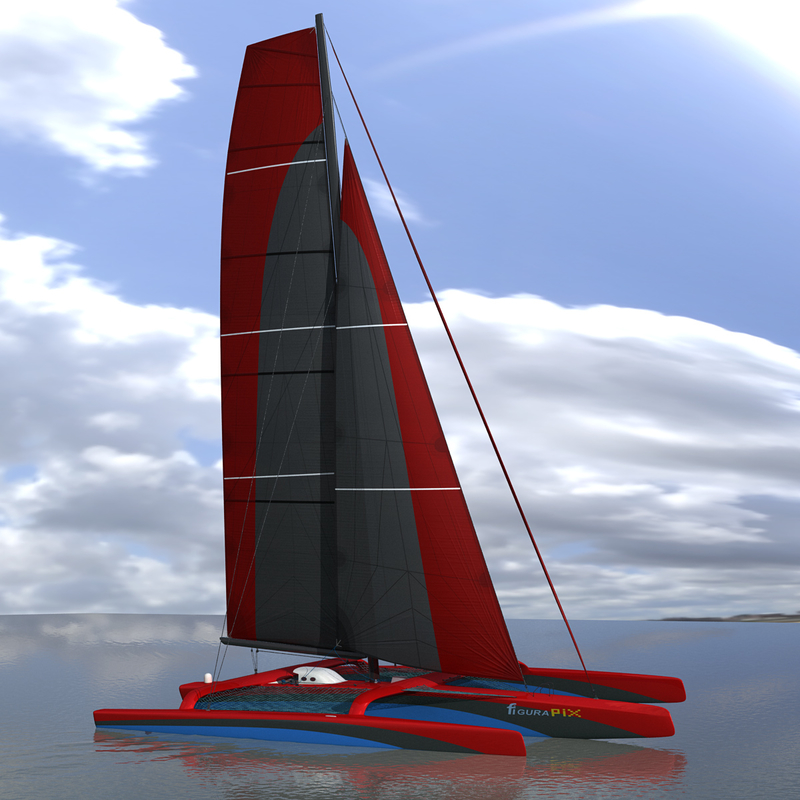 3d ultim class trimaran model