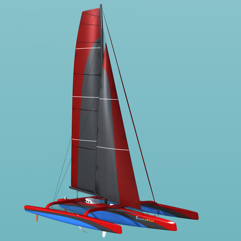 3d ultim class trimaran model