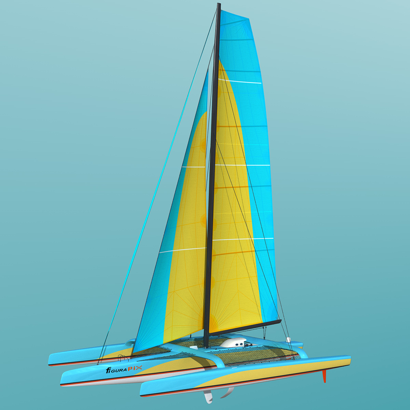 3d ultim class trimaran model