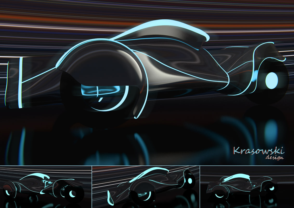 3d concept car tron