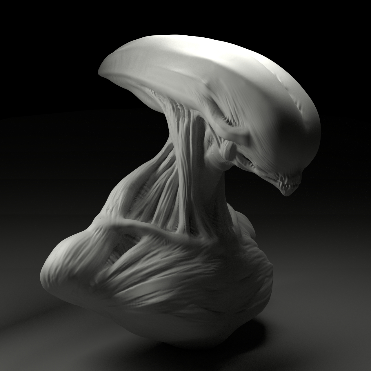 alien head 3d model