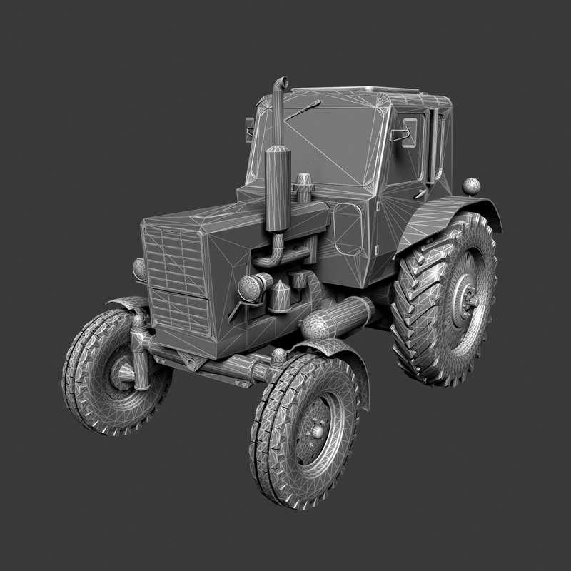 3ds soviet tractor mtz-80 belarus