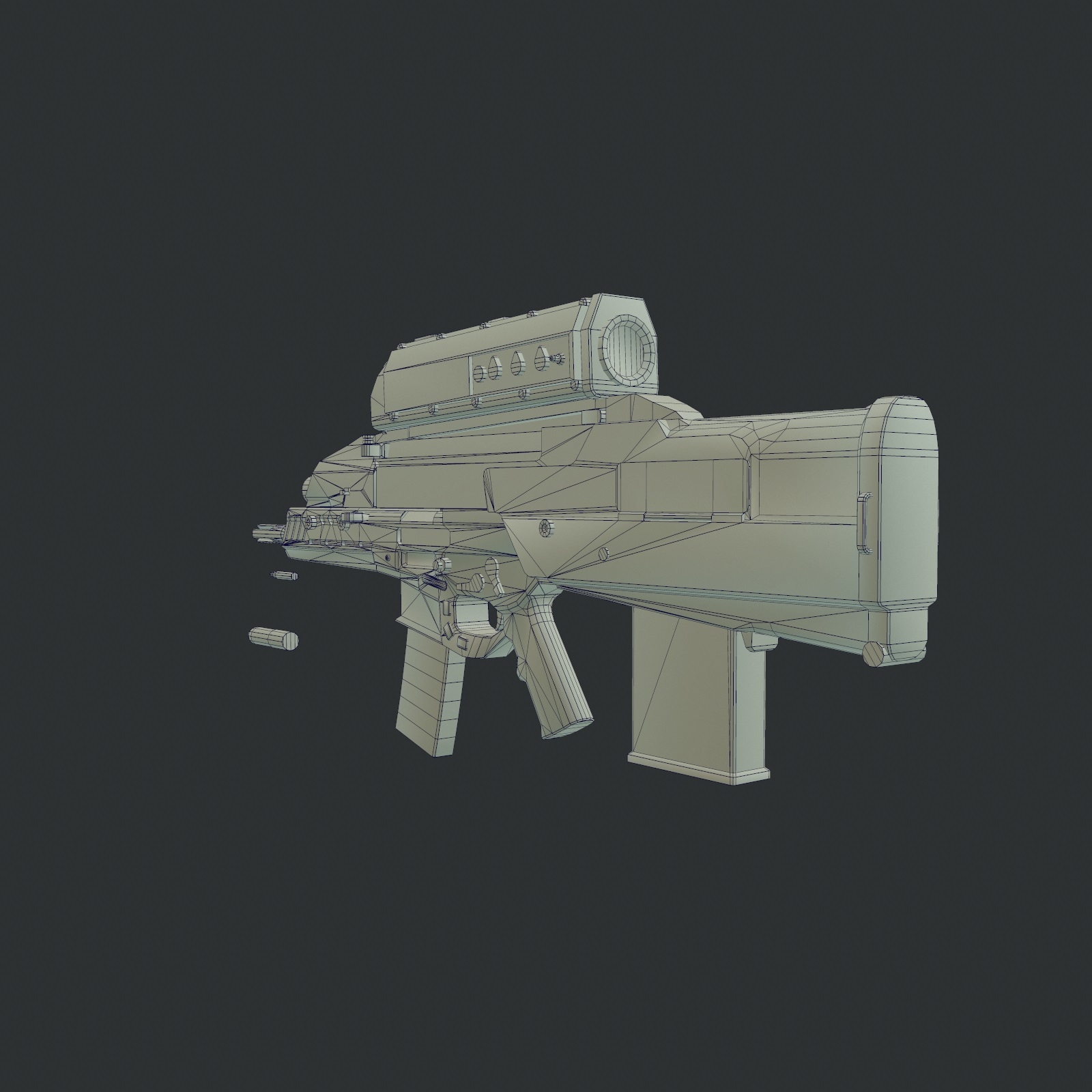 3d xm29 oicw rifle model