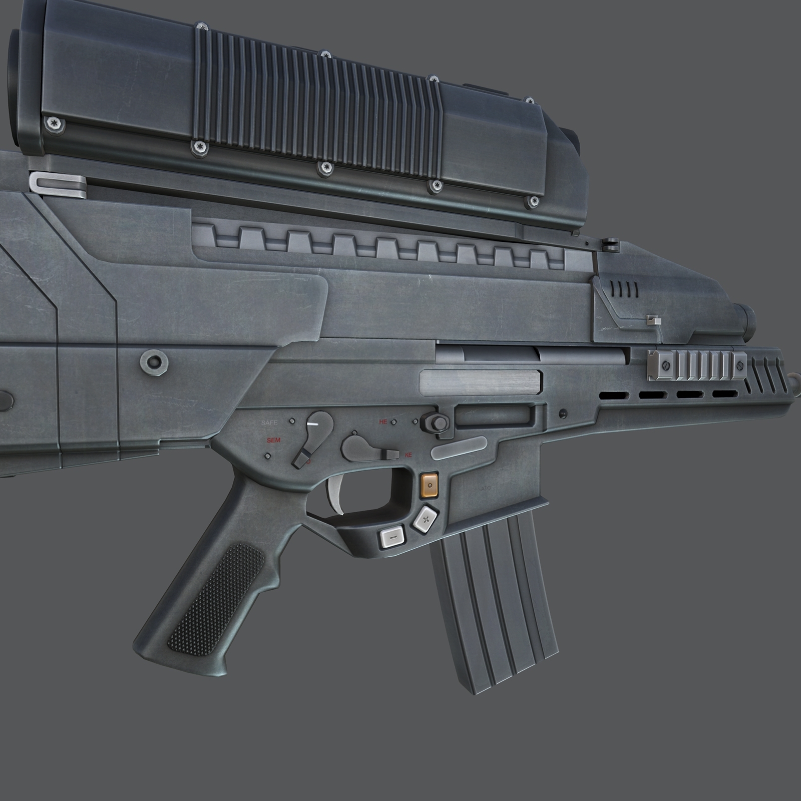 3d xm29 oicw rifle model