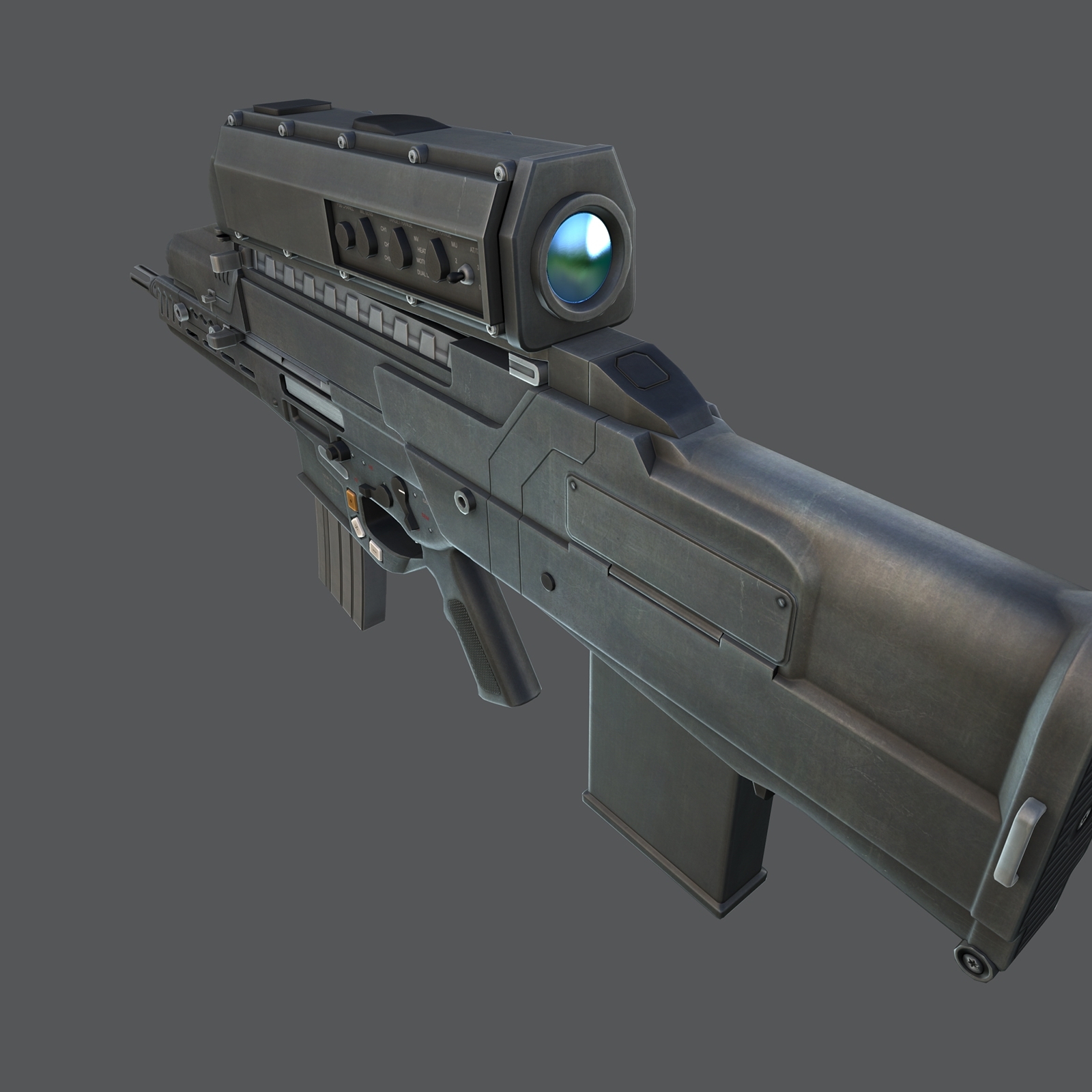3d xm29 oicw rifle model