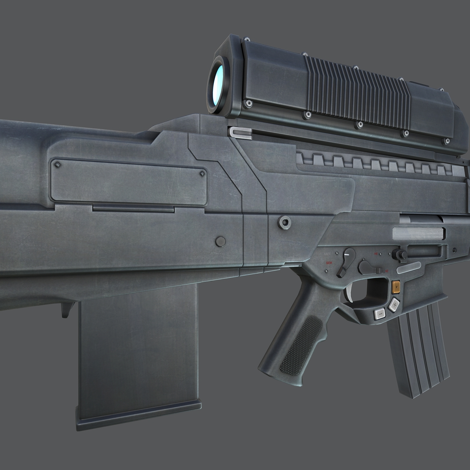 3d xm29 oicw rifle model