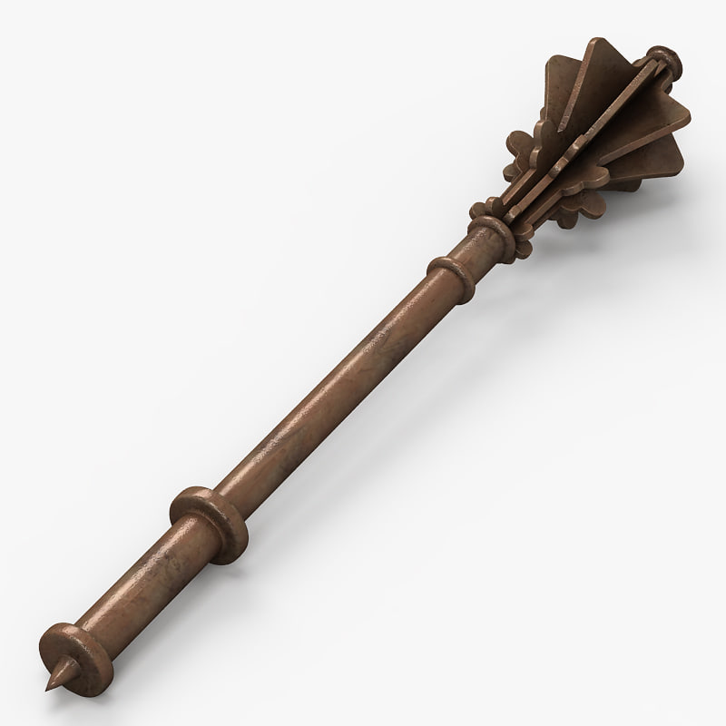 flanged mace 3d model