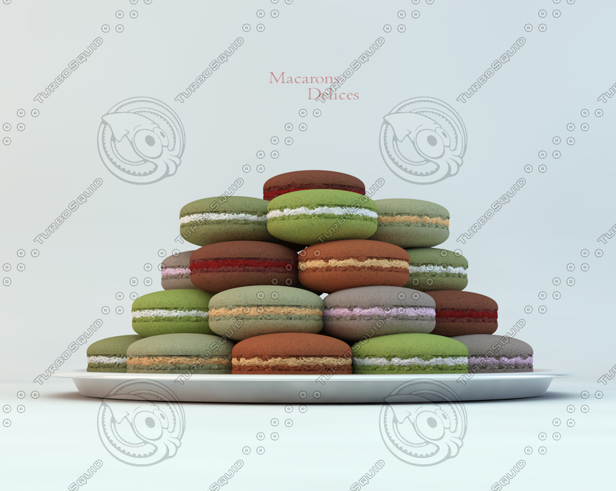 3d macarons cookies