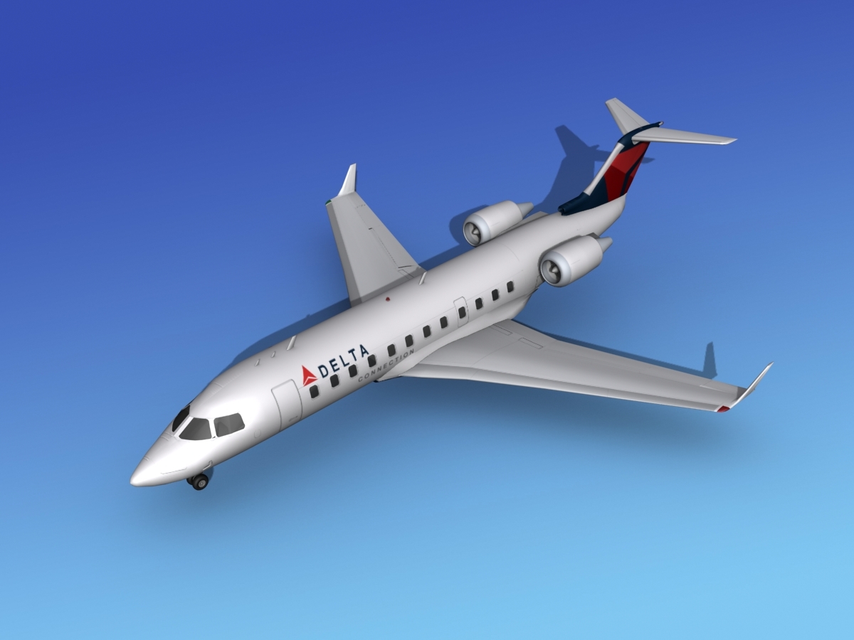 3d model bombardier crj200 canadair