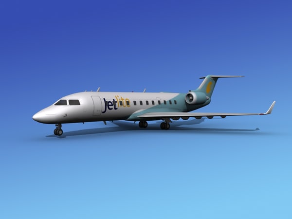 3d canadair rj-700 lufthansa regional jet