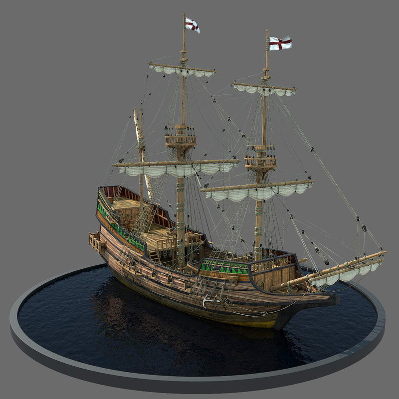 3ds max galleon realistic prop