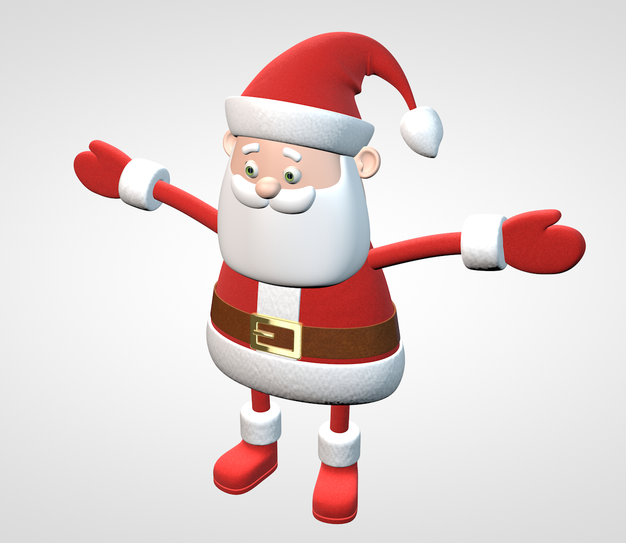 3d model cartoon santa claus