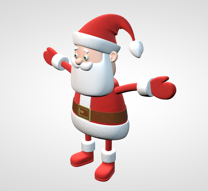 3d model cartoon santa claus
