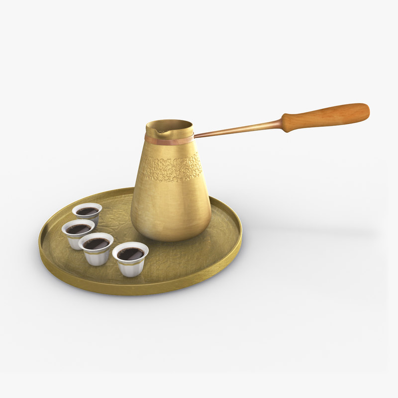 arabic coffee pot finjan obj