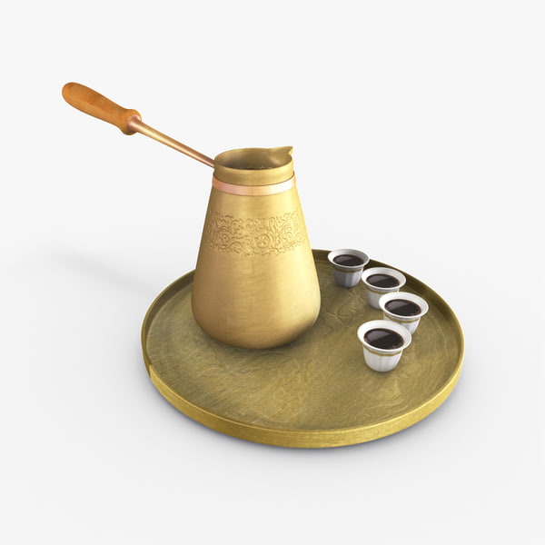 arabic coffee pot finjan obj