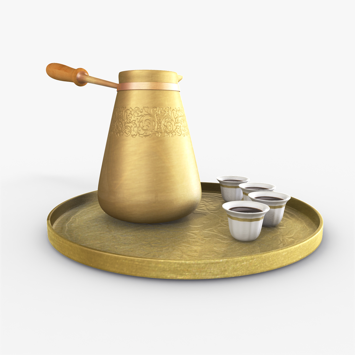 arabic coffee pot finjan obj