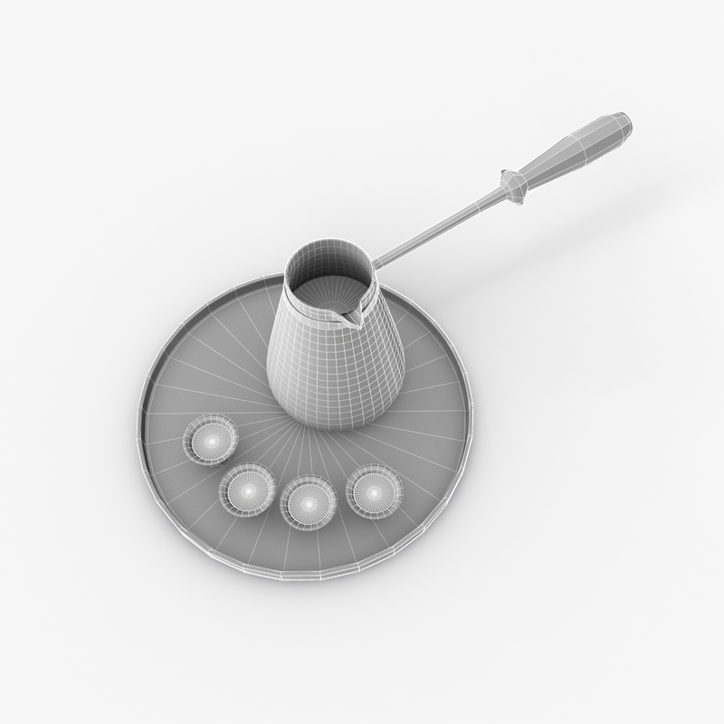 arabic coffee pot finjan obj