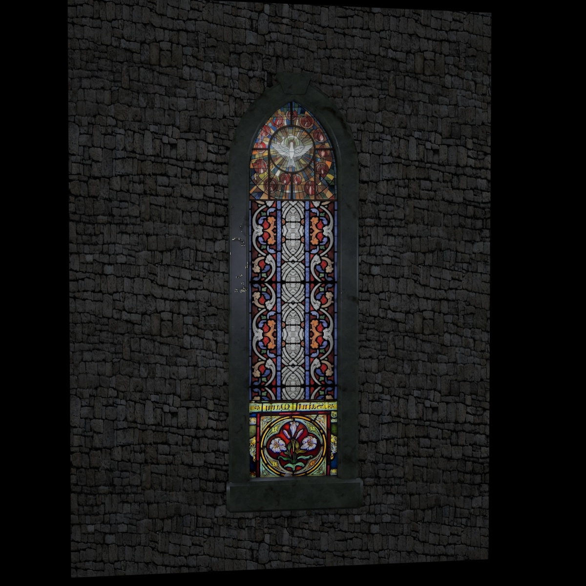 free c4d model stained glass window