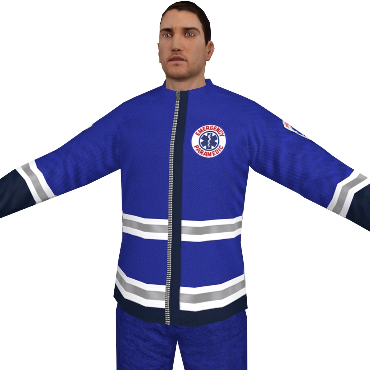 3d rigged paramedic model