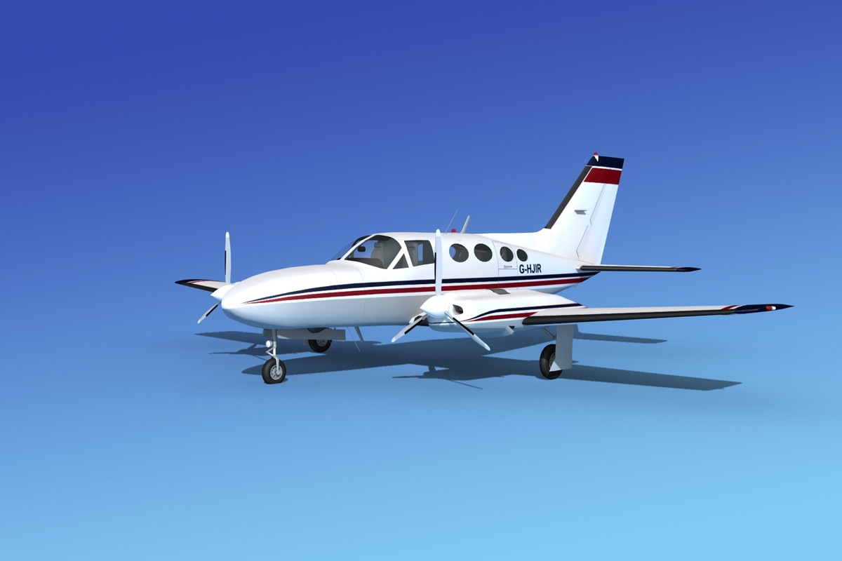 scale cessna 421 golden eagle 3d model