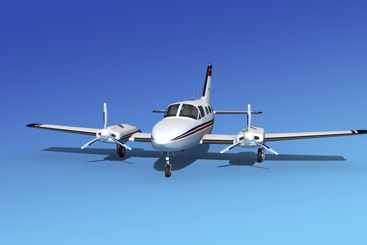 scale cessna 421 golden eagle 3d model