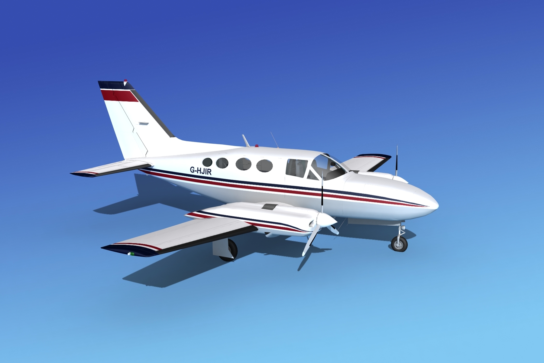 scale cessna 421 golden eagle 3d model