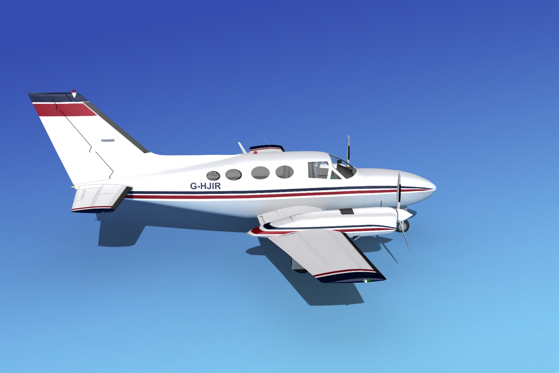 scale cessna 421 golden eagle 3d model
