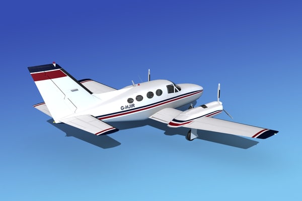 scale cessna 421 golden eagle 3d model