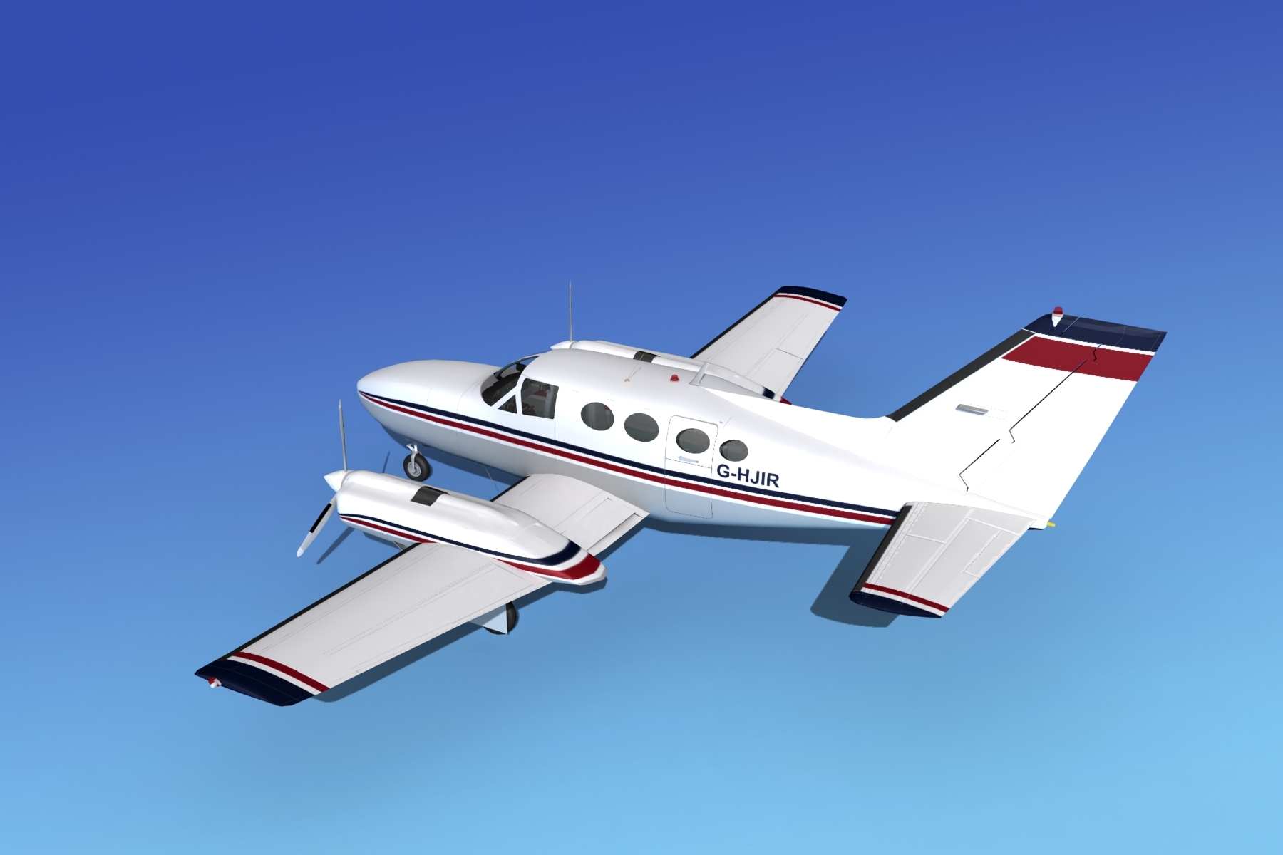 scale cessna 421 golden eagle 3d model