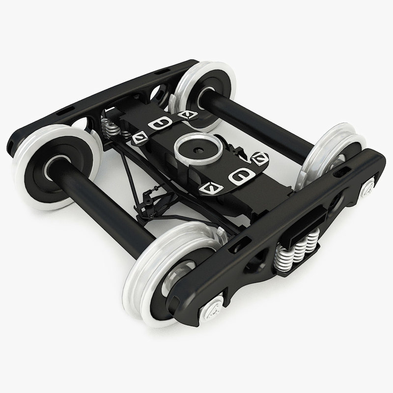 freight bogie 3d dwg