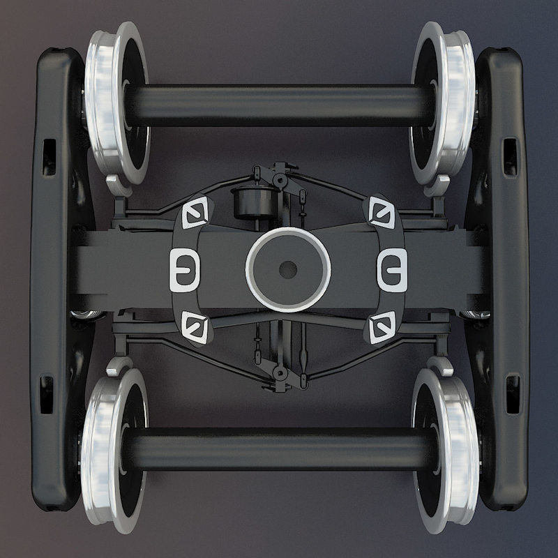 freight bogie 3d dwg