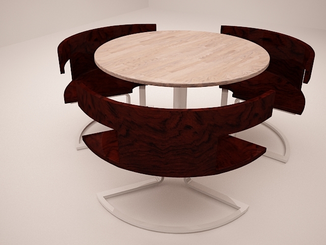 table chairs 3d model