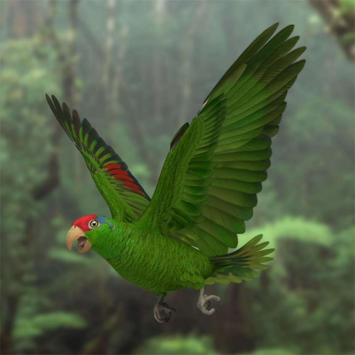 maya parrots animation ara
