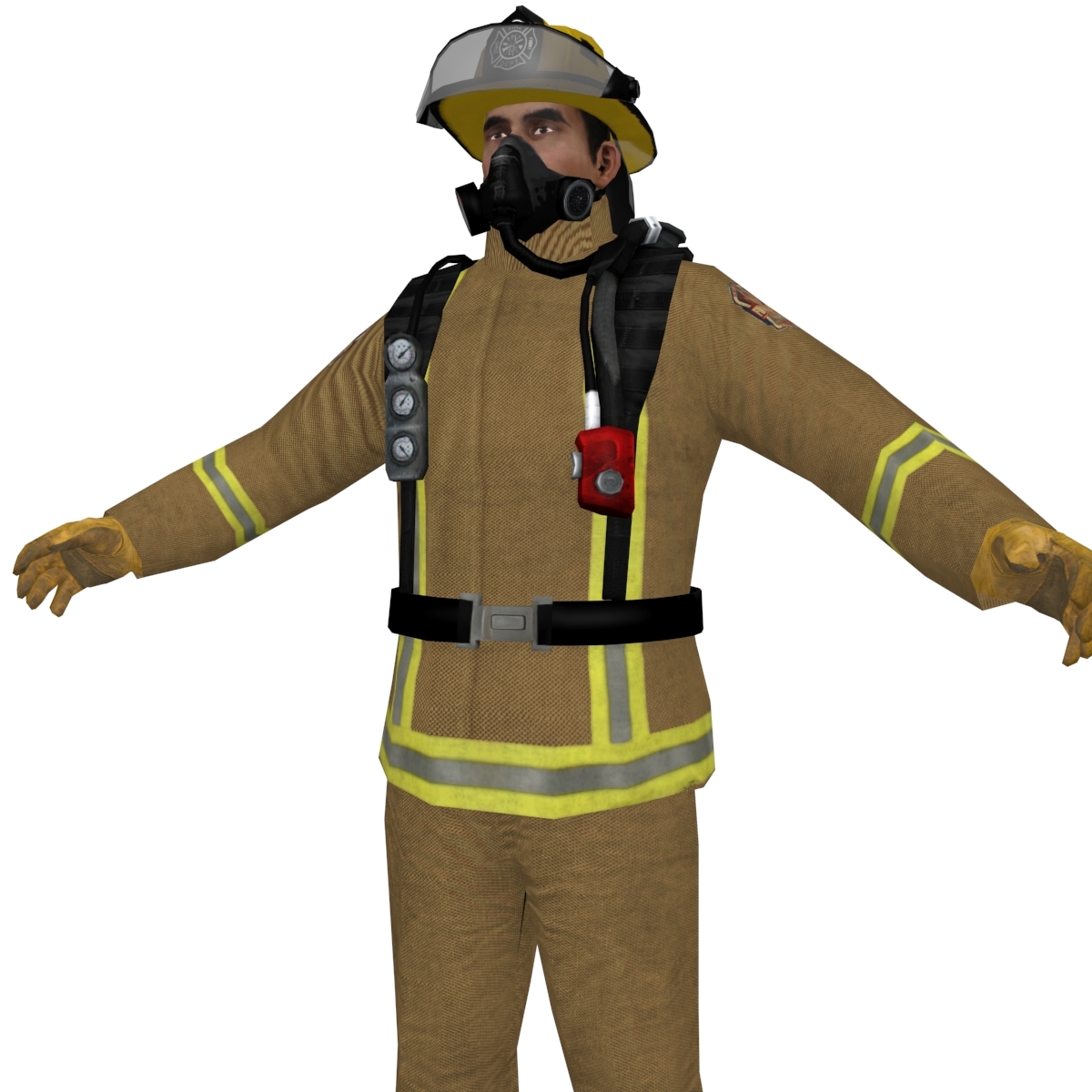 3d model of fireman 2