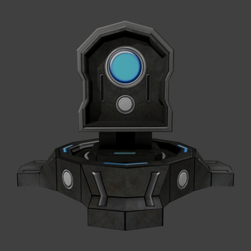 3d science fiction turret model