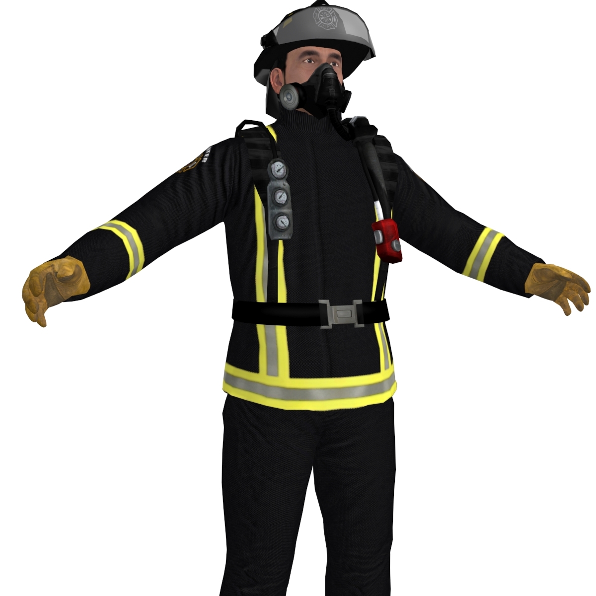 3d max fireman ready