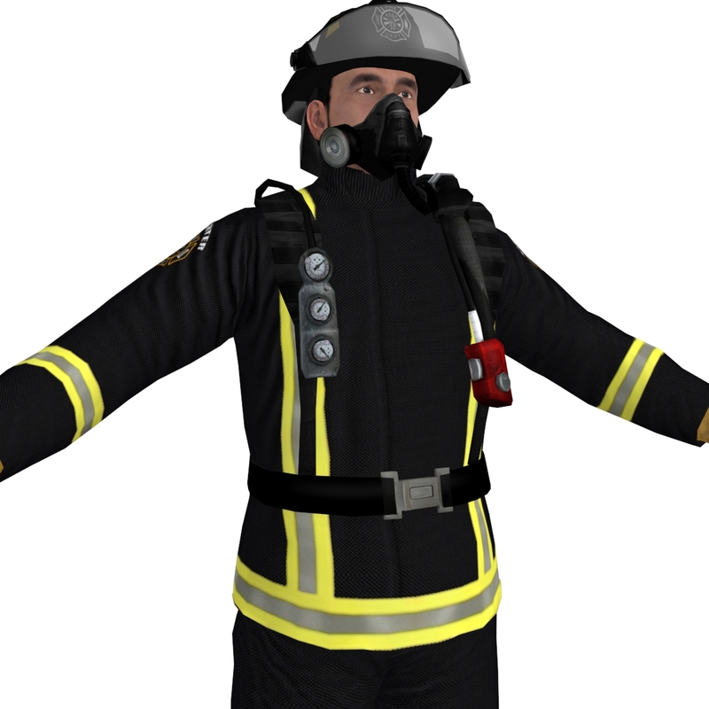 3d max fireman ready