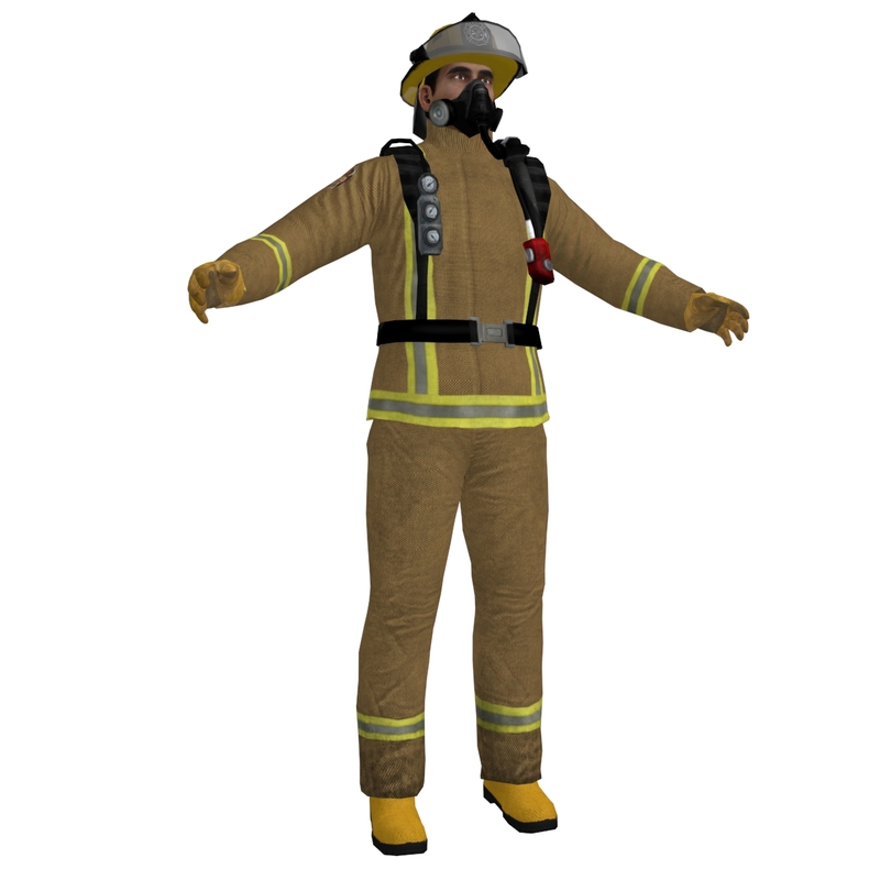 fireman 2 3d model
