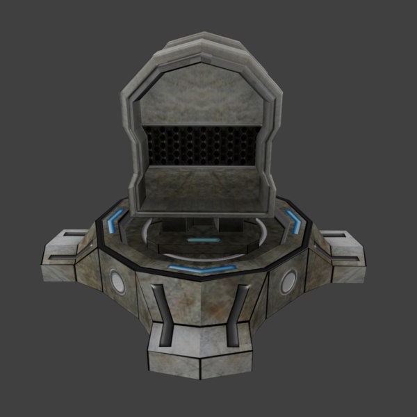 3d science fiction turret model