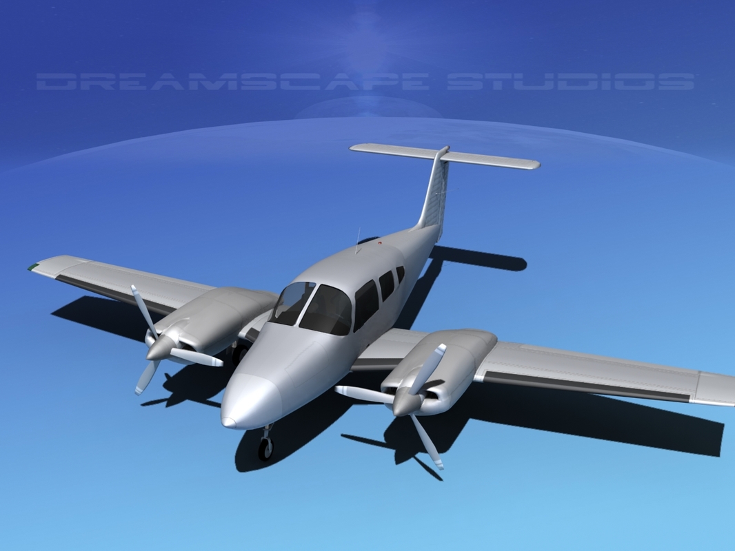 piper seminole pa-44-180 3d model