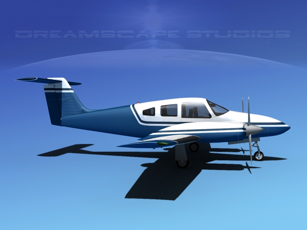piper seminole pa-44-180 3d model