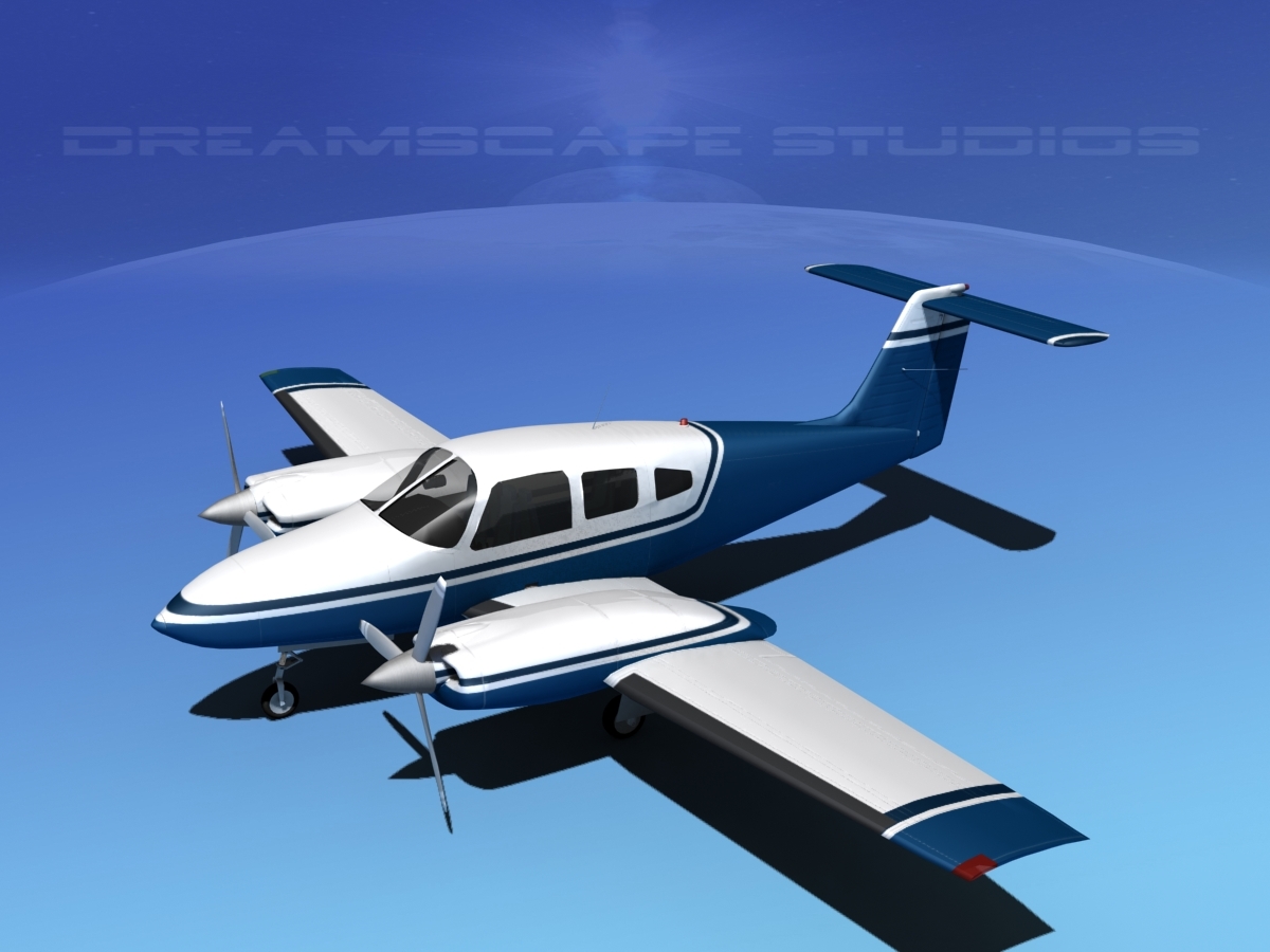 piper seminole pa-44-180 3d model