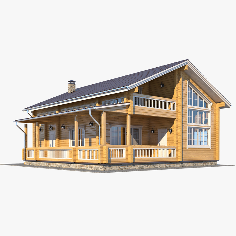 log house 3d model
